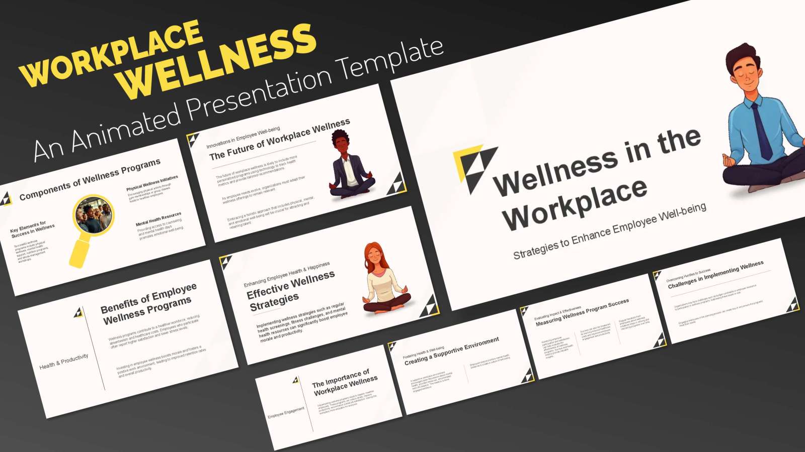 Wellness in the Workplace PowerPoint Template