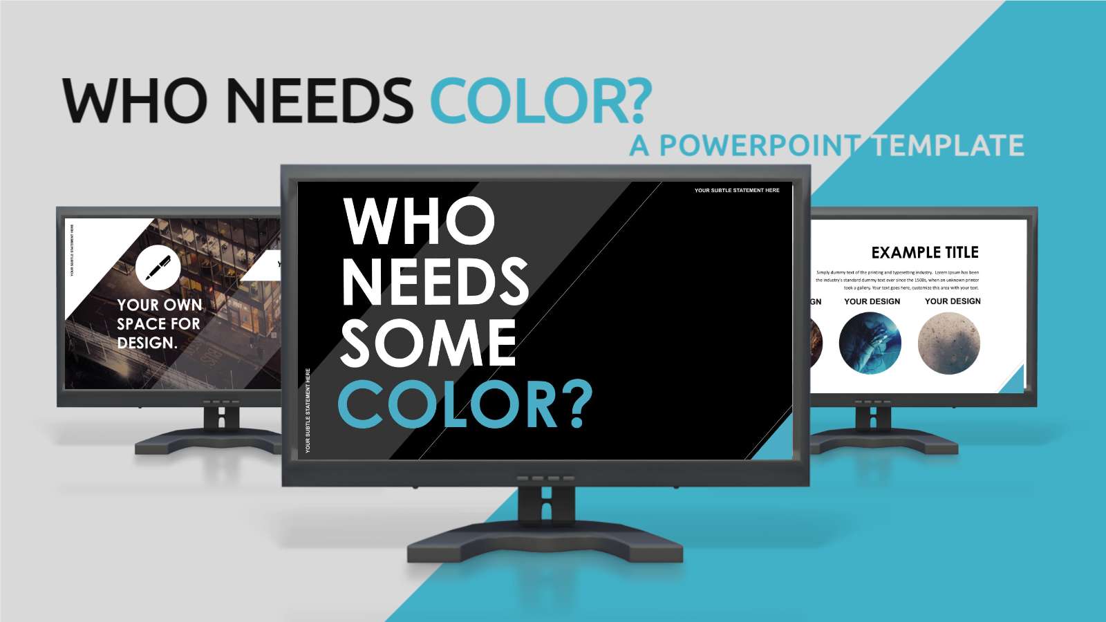 Who Needs Color | A PowerPoint Template from PresenterMedia.com