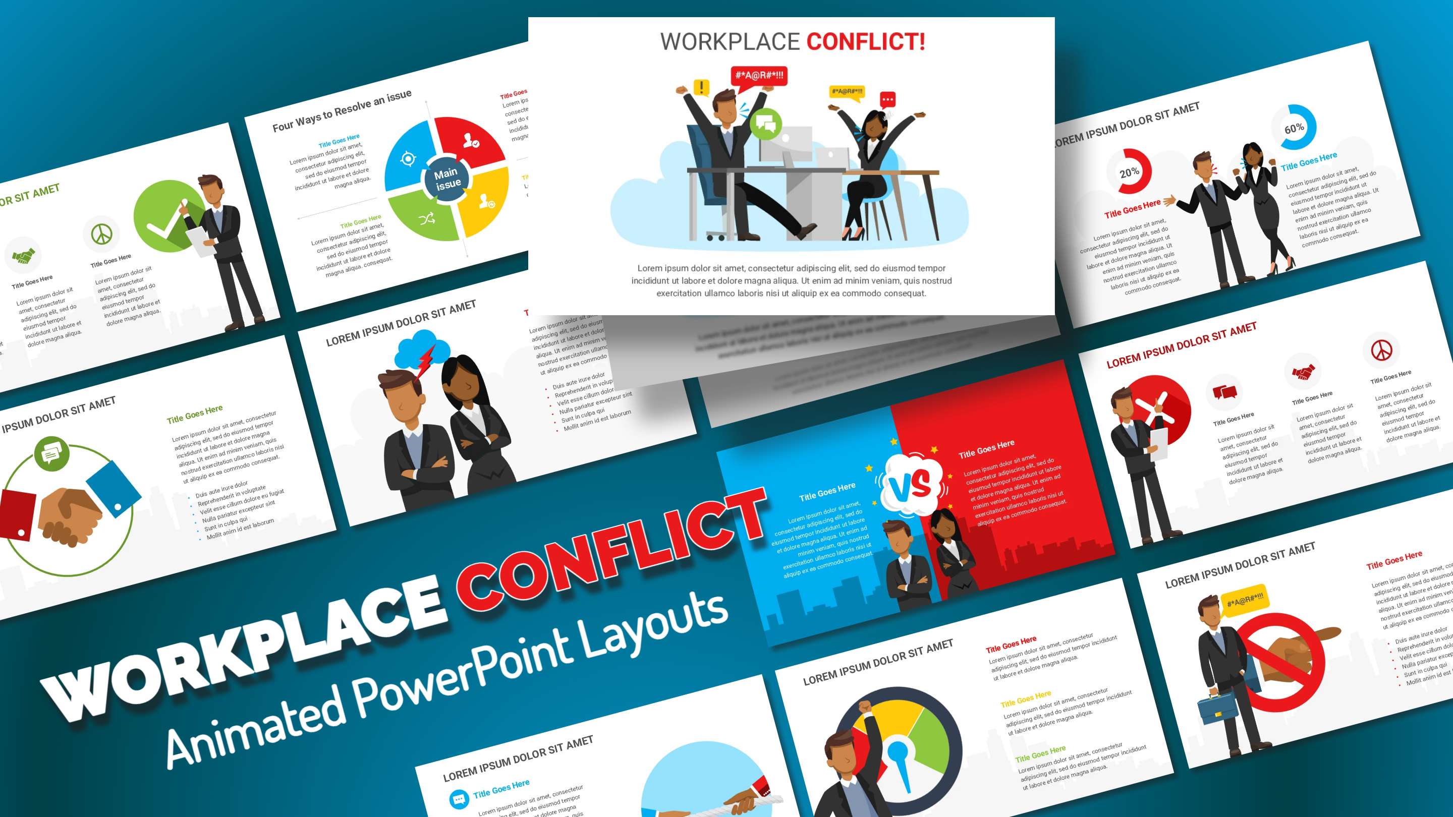 Workplace Conflict PowerPoint Template Workplace Conflict PowerPoint Template